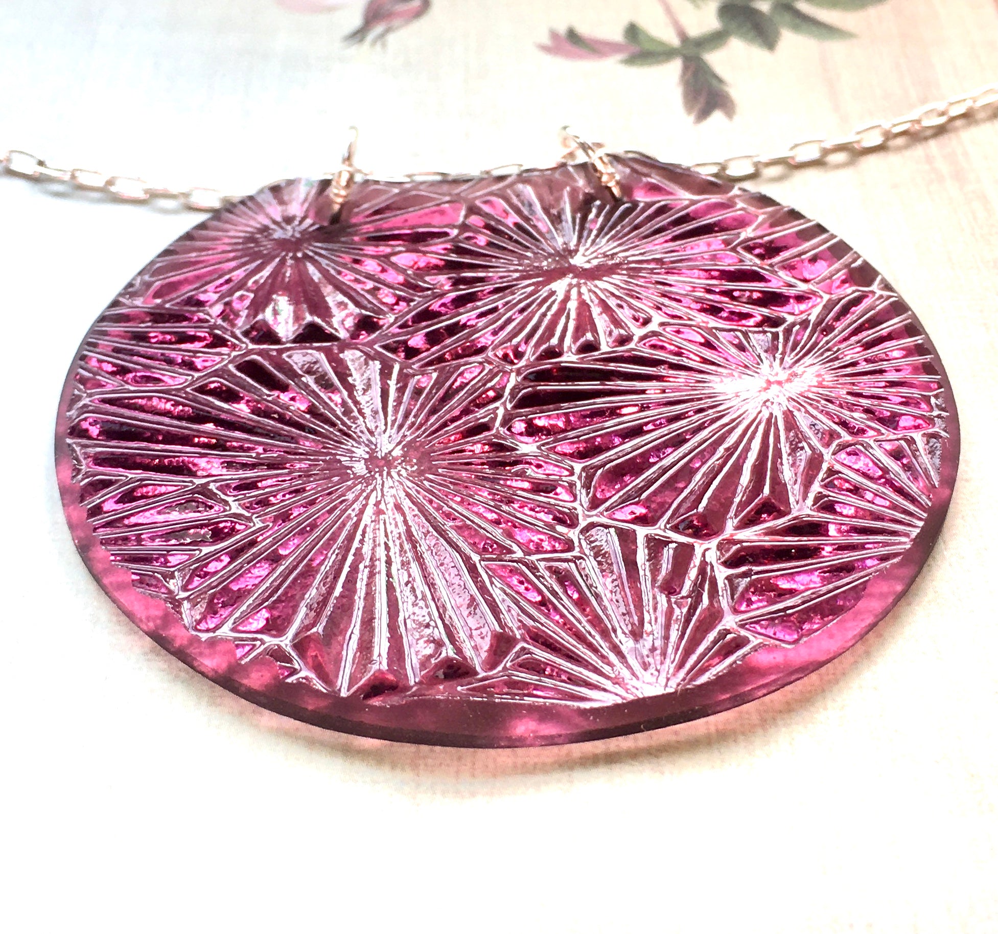 Purple Starfire Glass Moon Pendant – samanthajoyglass